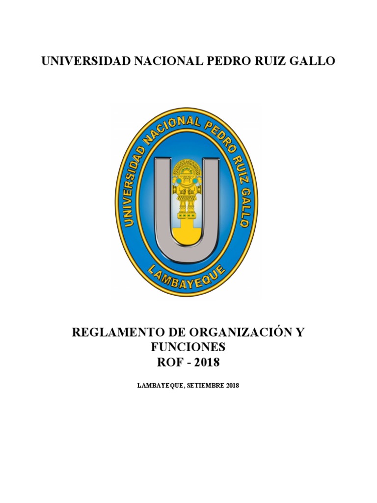 Rof 2018 Unprg | PDF | Universidad | Regulación