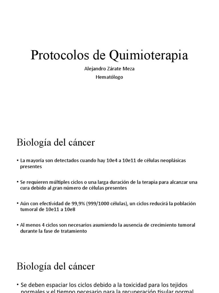 Protocolos de quimioterapia para el tratamiento del linfoma B difuso de células grandes | PDF ...