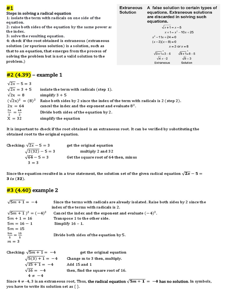 Example Problems With Step by Step Guide | PDF | Equations | Applied ...