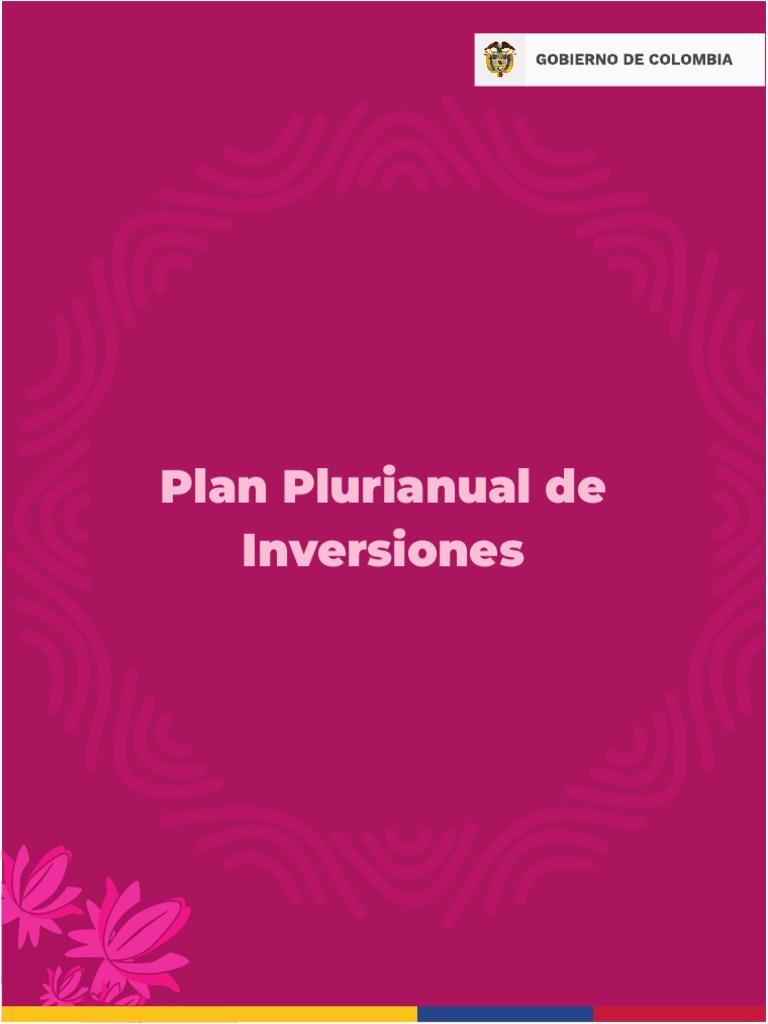 Plan Plurianual de Inversiones | PDF | Presupuesto | Colombia