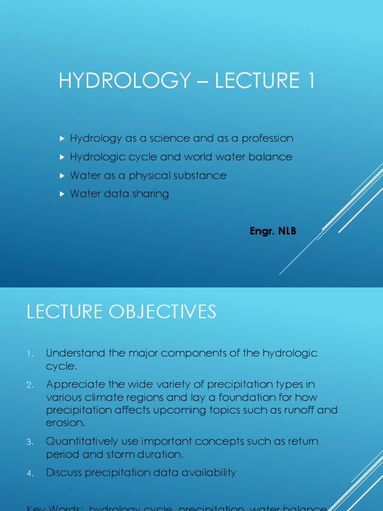 Introduction To Hydrologic Cycle | PDF | Discharge (Hydrology) | Hydrology