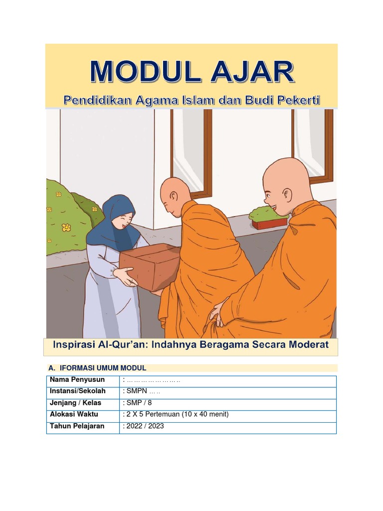 MA Bab 6 Inspirasi Al-Qur'an Indahnya Beragama Secara Moderat | PDF