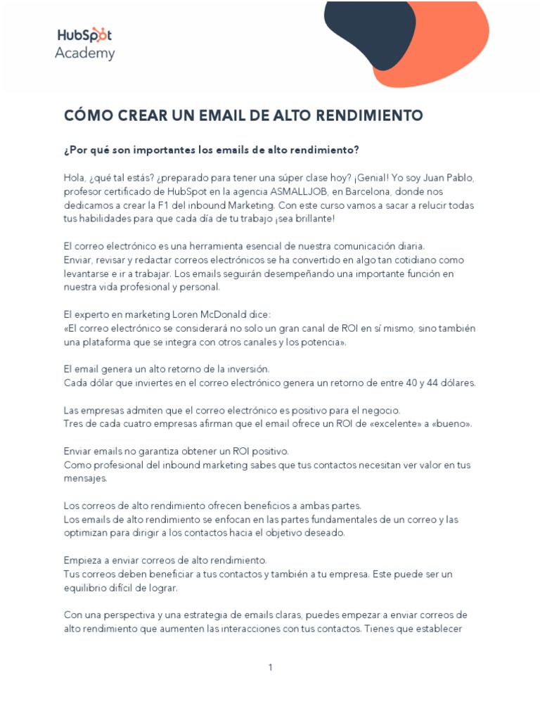 Claves para Emails de Alto Rendimiento | PDF | Blog | Marketing