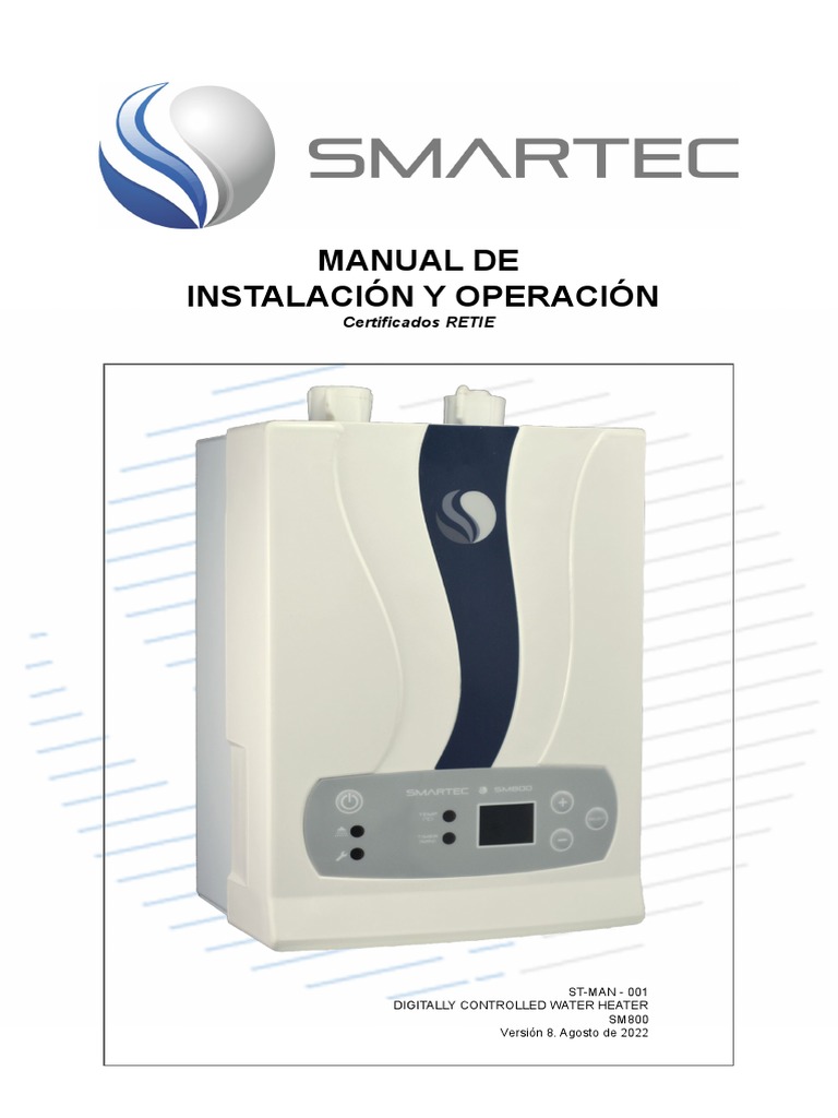 Manual Instructivo de Instalacion SM800 PDF | PDF | Agua | Electricidad