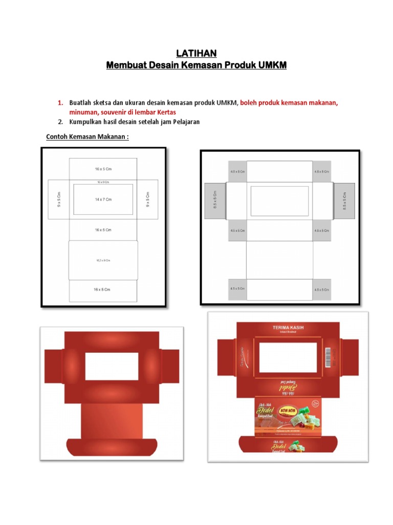 Sketsa Desain Kemasan Produk UMKM | PDF | Memasak, Makanan, & Anggur | Seni