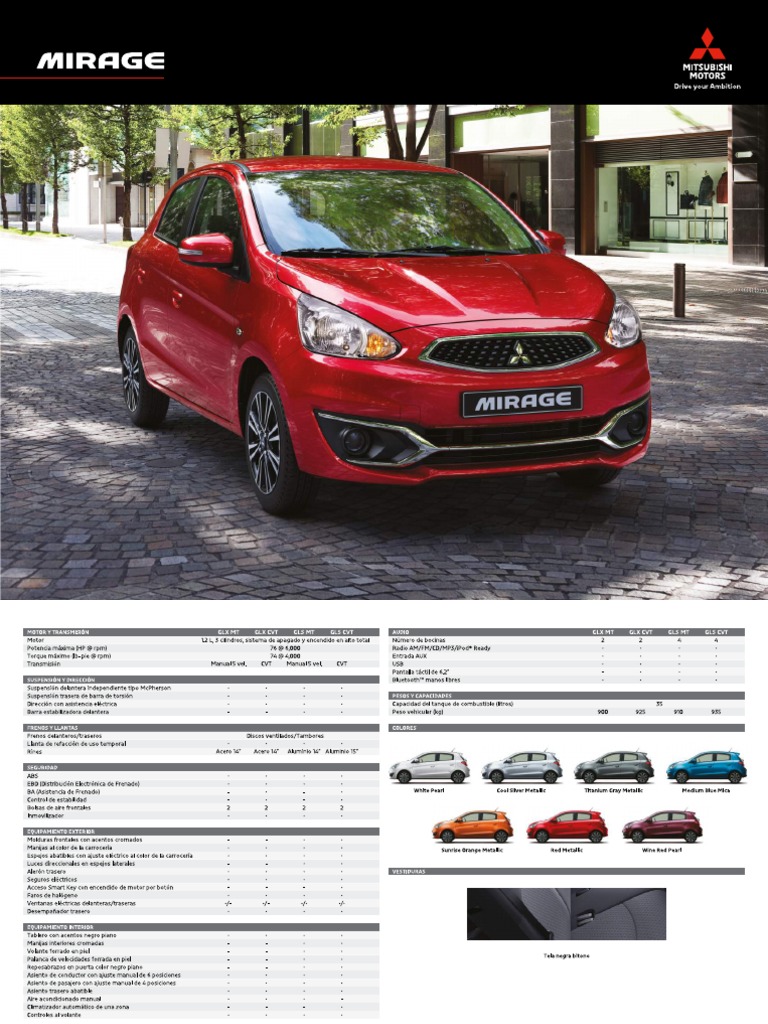 2019 - Ficha Técnica - Mitsubishi Mirage | PDF