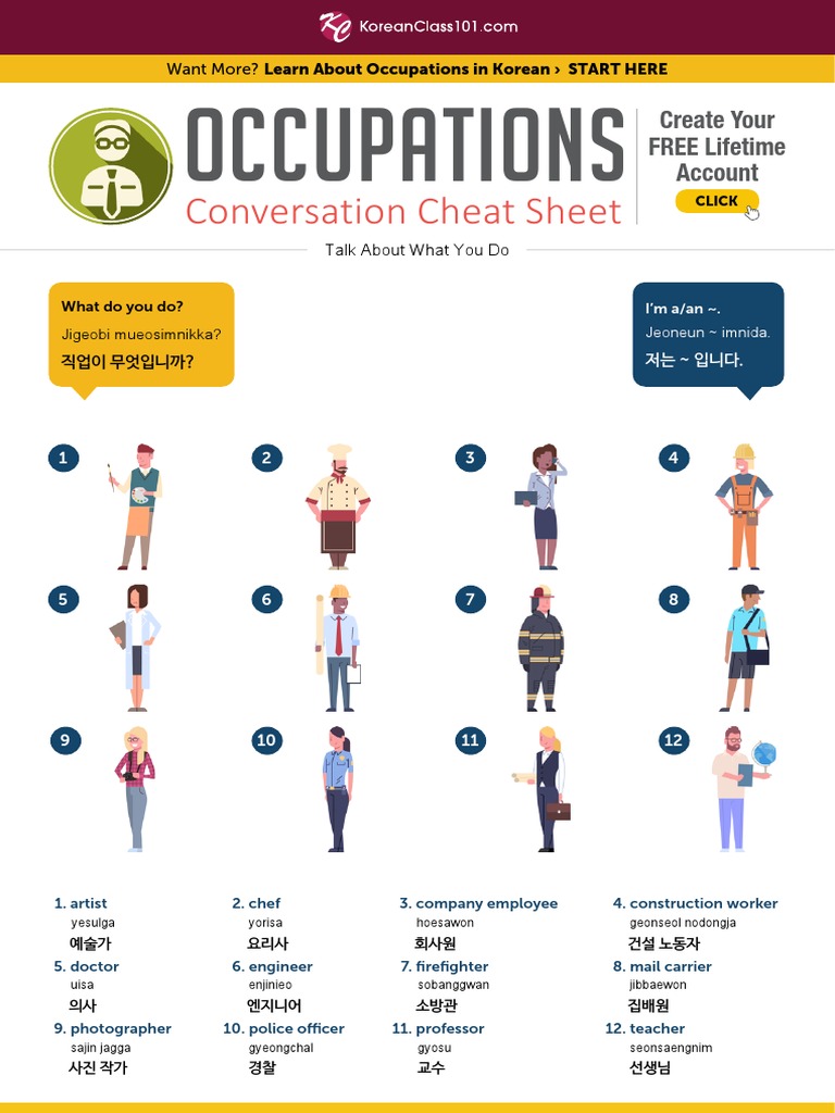 Occupations in Korean | PDF | Working Conditions | Business