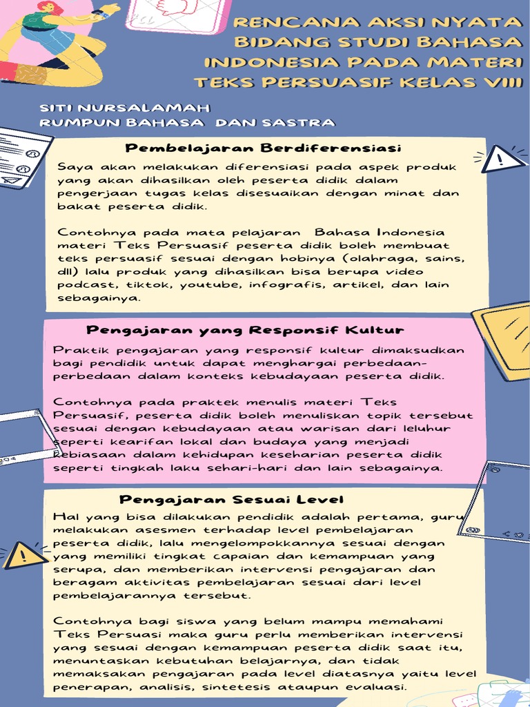 Infografis Aksi Nyata Topik 4 | PDF | Seni & Disiplin Bahasa