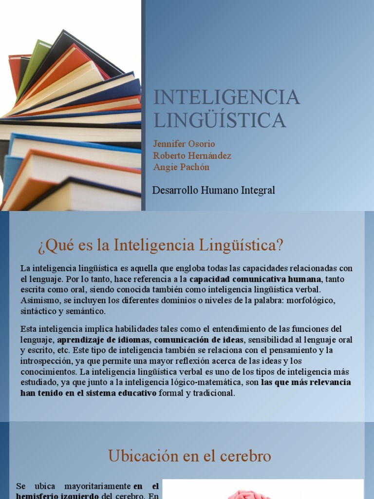 Inteligencia Lingüística | PDF | Inteligencia | Aprendizaje