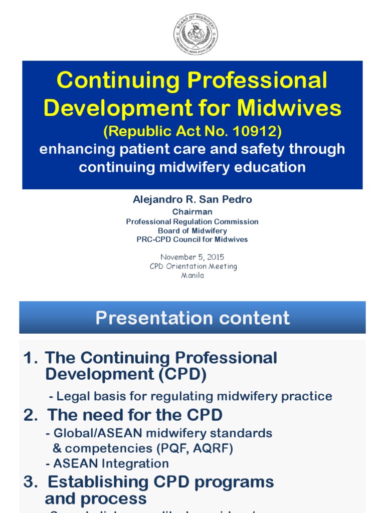 Continuing Professional Development For Midwives 230224 075038 | PDF | Midwife | Childbirth