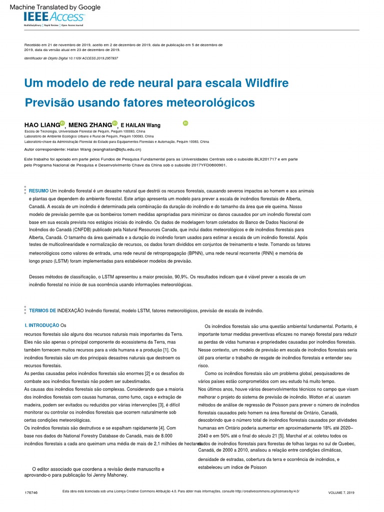 A Neural Network Model For Wildfire Scale Prediction Using Meteorological Factors Download