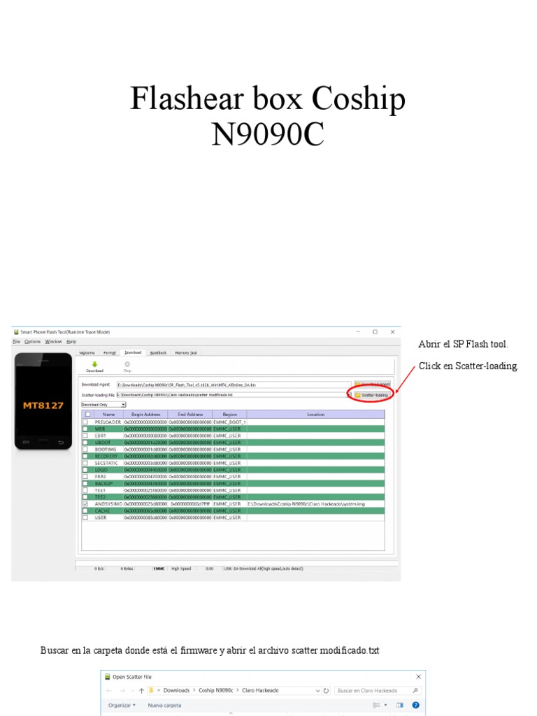 Flashear box Coship N9090C paso a paso | PDF | Estudios de idiomas ...