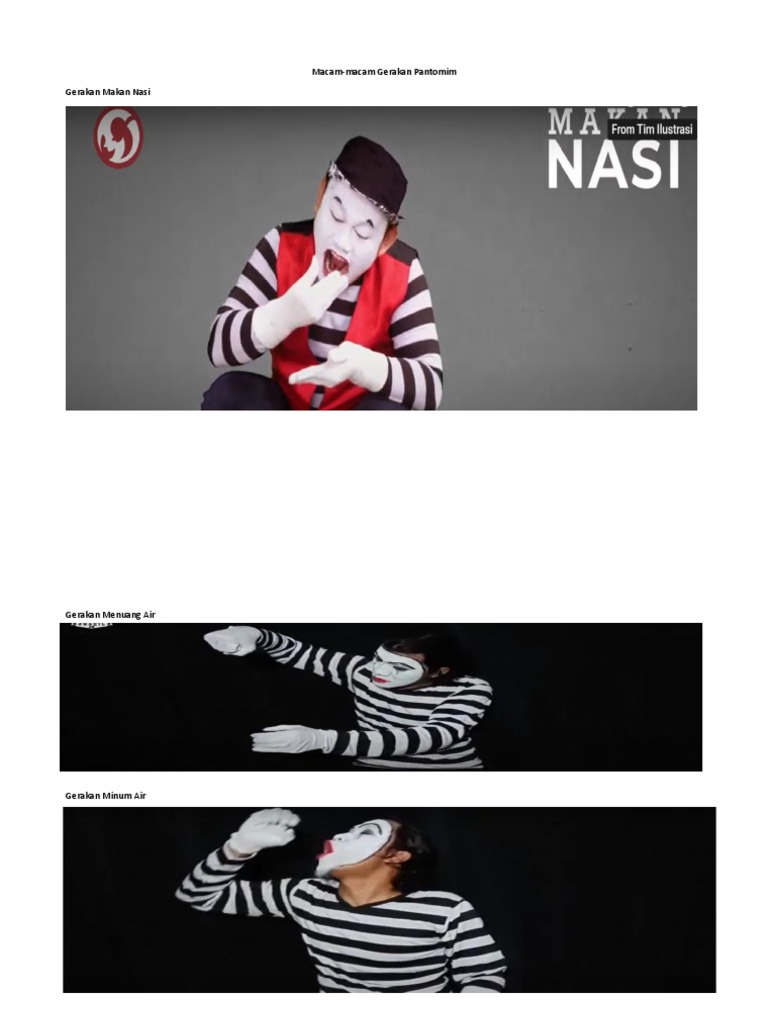 Macam-Macam Gerakan Pantomim | PDF