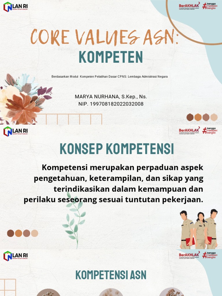 Marya Nurhana - Resume Core Values ASN Kompeten - Compressed PDF | PDF ...
