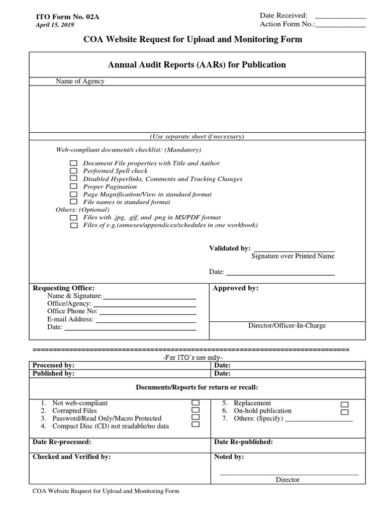 RequestForm-Upload-ITO - Form - No2A (For AAR) | PDF | Software | Computing