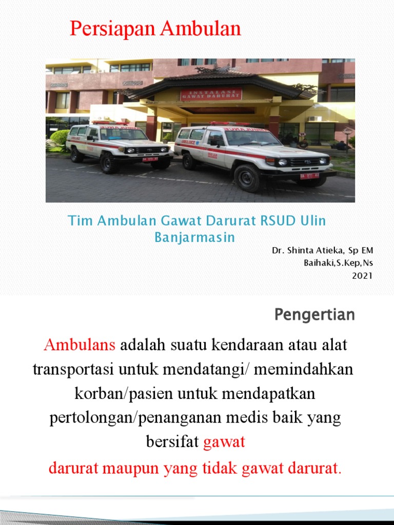 Persiapan Ambulan - 2021 | PDF