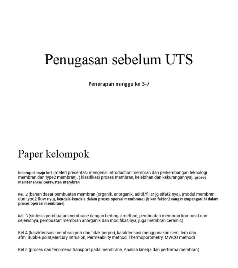 Penugasan Membrane Sebelum UTS | PDF | Sains & Matematika | Komputer
