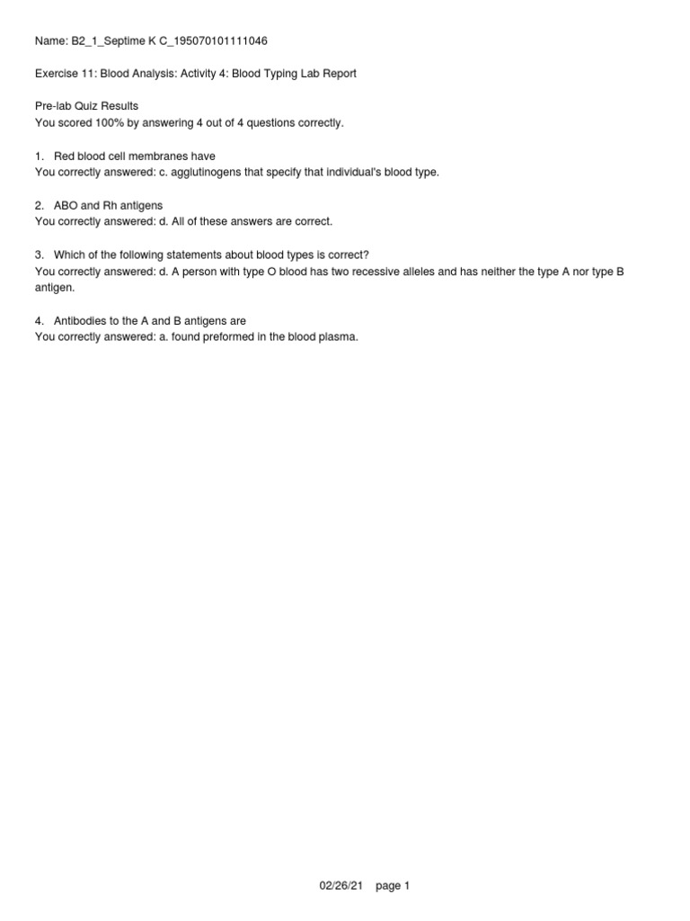 Blood Typing | PDF | Blood Type | Anatomy