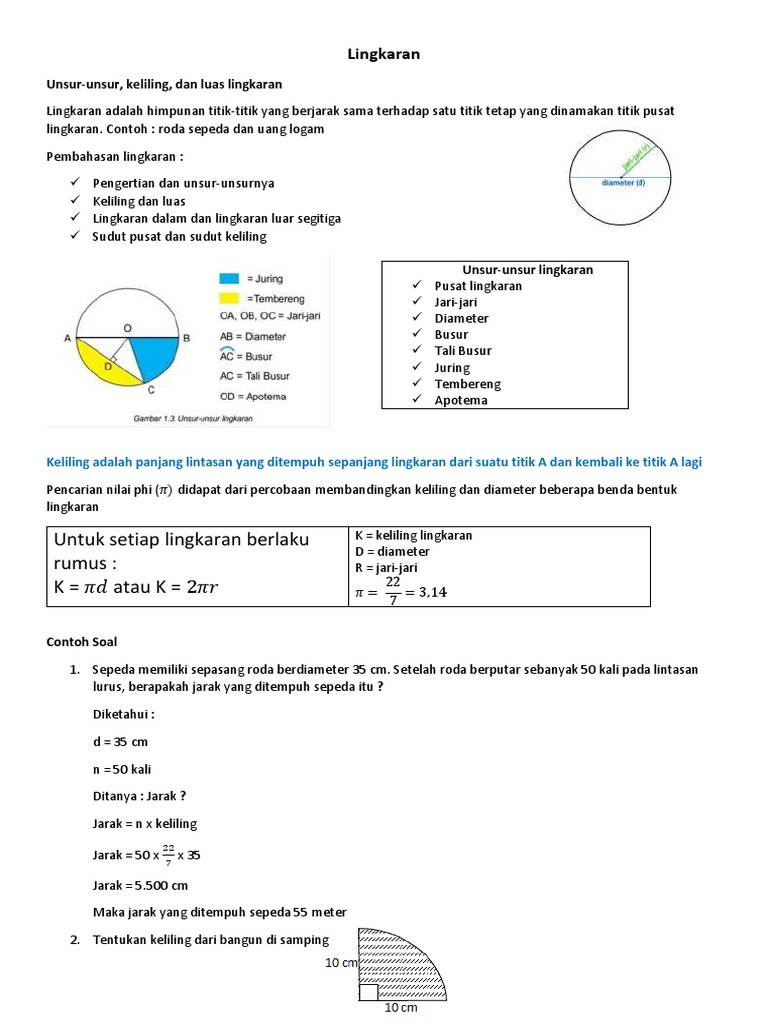 Lingkaran Kelas 8 Part 1 | PDF | Metode & Bahan Ajar