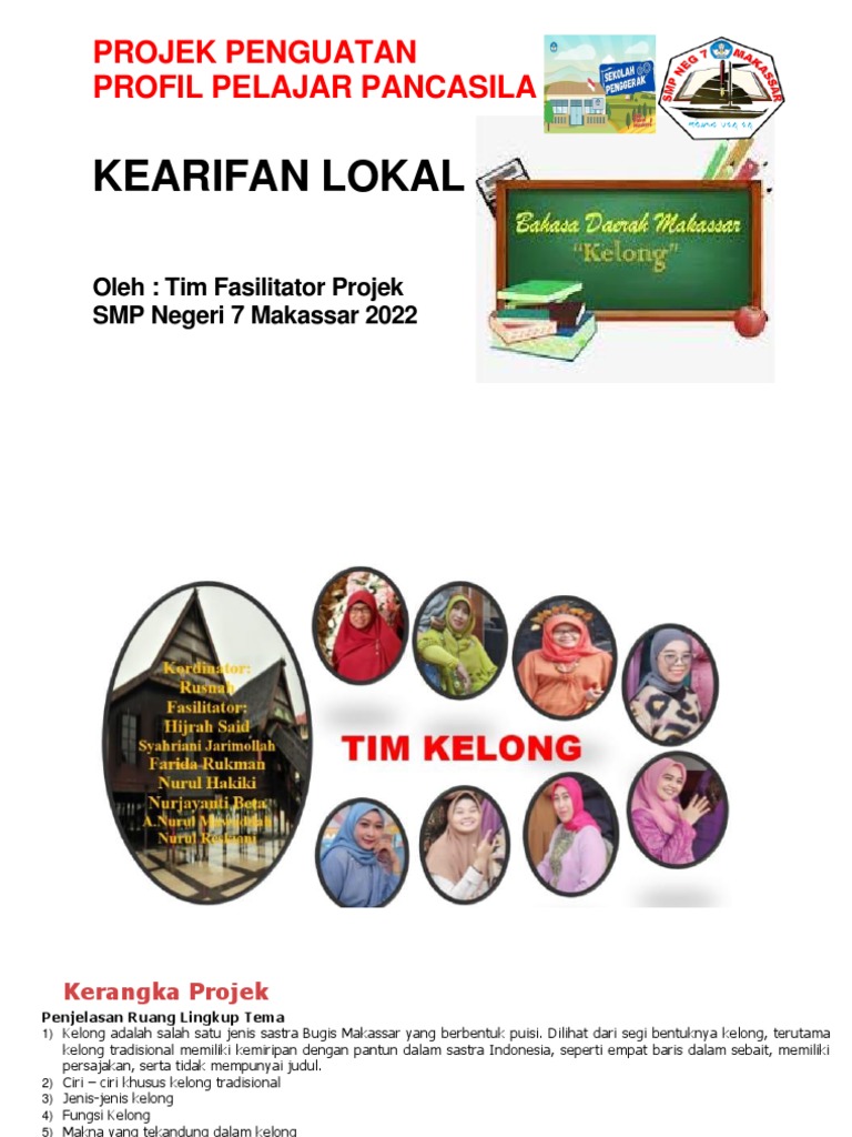 Modul Projek Kearifan Lokal - KELONG - Fase D PDF | PDF