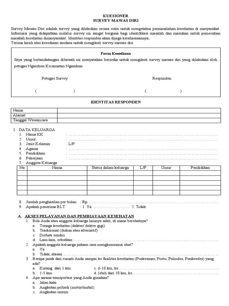 Kuesioner SMD 2022 | PDF