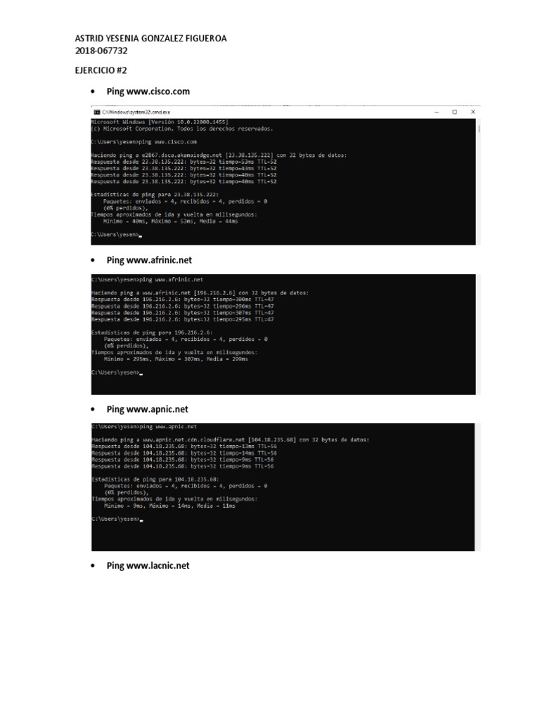 Laboratorio - Trazar La Conectividad Con Internet - CAP 1 | PDF