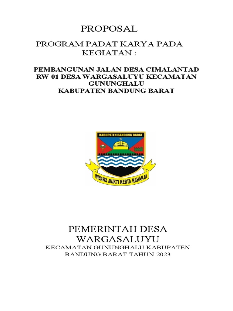 PROPOSAL KEMNAKER 2022 DESA CIKAHURIPAN PDF OK FIX | PDF