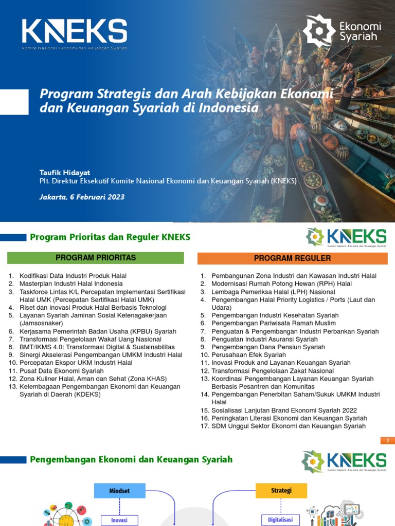 KNEKS Program Strategis Dan Arah Kebijakan Ekonomi Dan Keuangan Syariah ...
