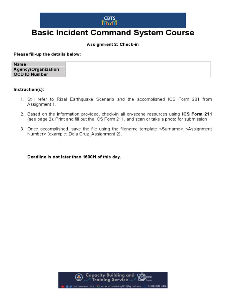 ICS Training Assignement | PDF | Incident Command System | Computing