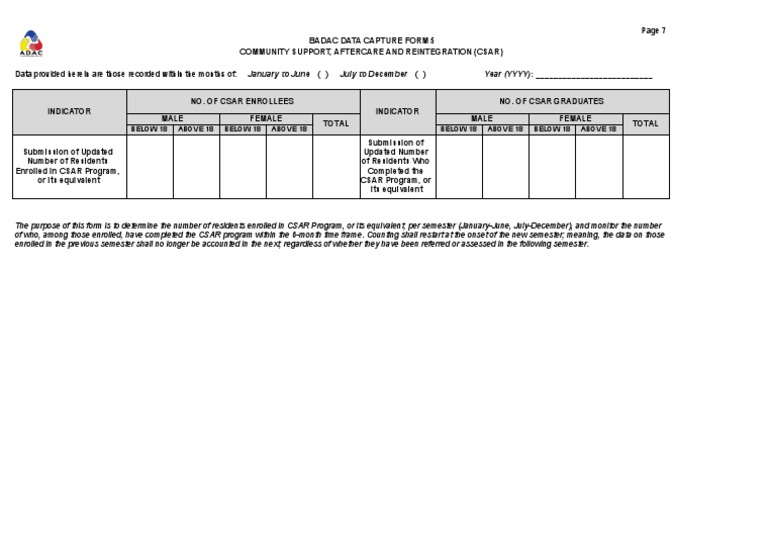 4-Badac Data Capture Forms - Badac Form 5-2 | PDF