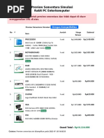 Simulasi PC Rakitan Enterkomputer | PDF