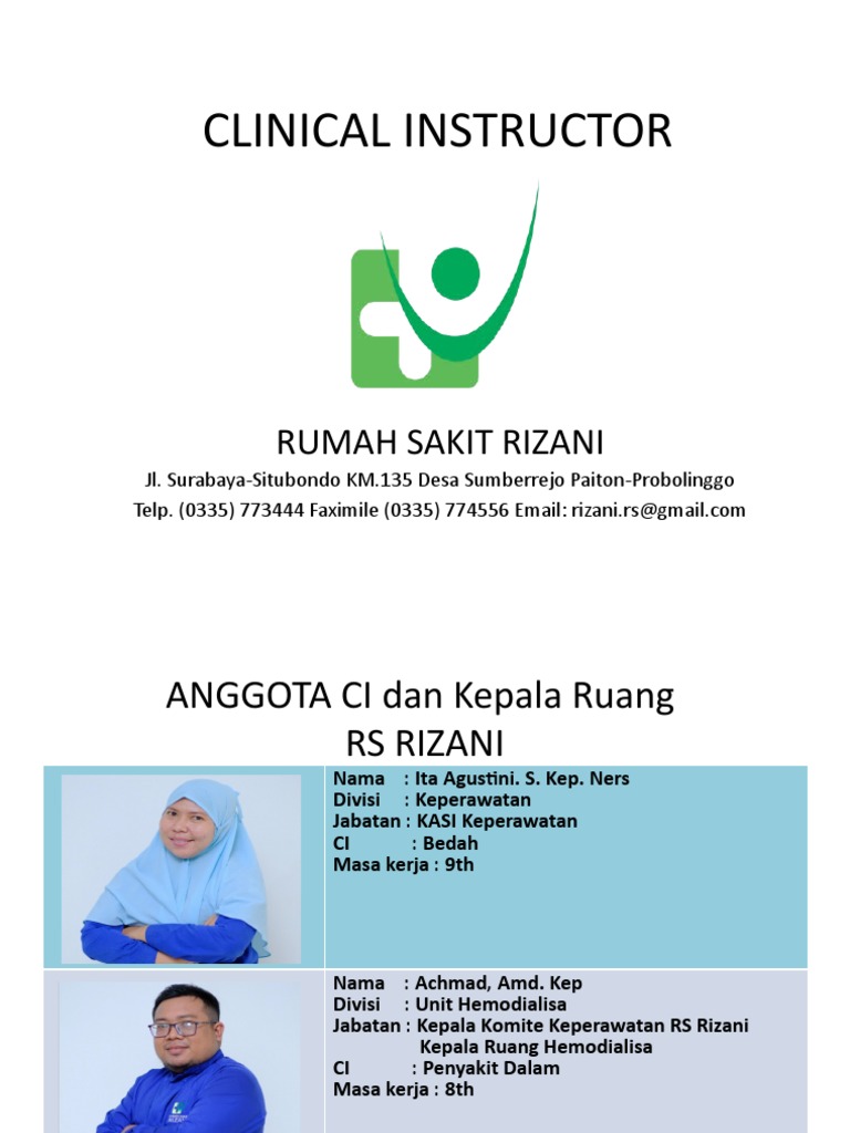 CLINICAL INSTRUCTOR Rs Rizani | PDF
