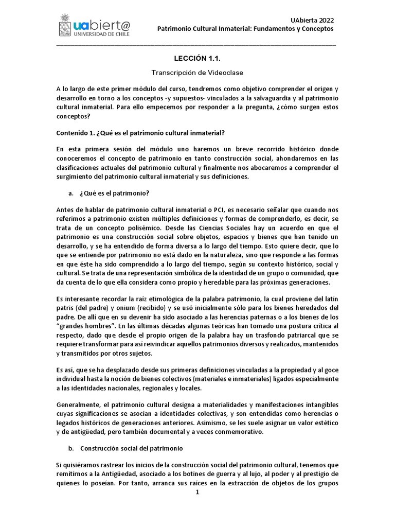 Patrimonio Cultural PDF | Descargar gratis PDF | Patrimonio cultural | Bienes (Ley)