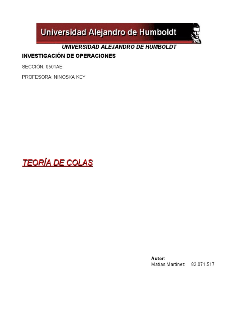 Teoria de Colas | PDF