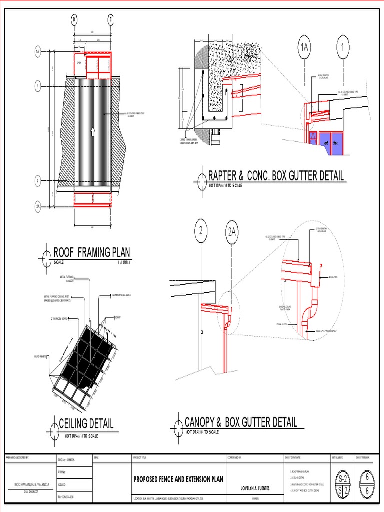 Rapter & Conc. Box Gutter Detail: Proposed Fence and Extension Plan ...