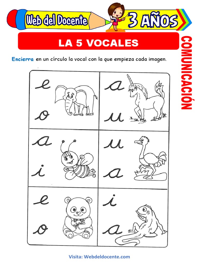 Las-5-Vocales-para-Niños-de-3-Años.doc | PDF