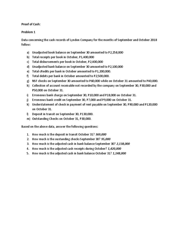 Proof of Cash-WPS Office | PDF