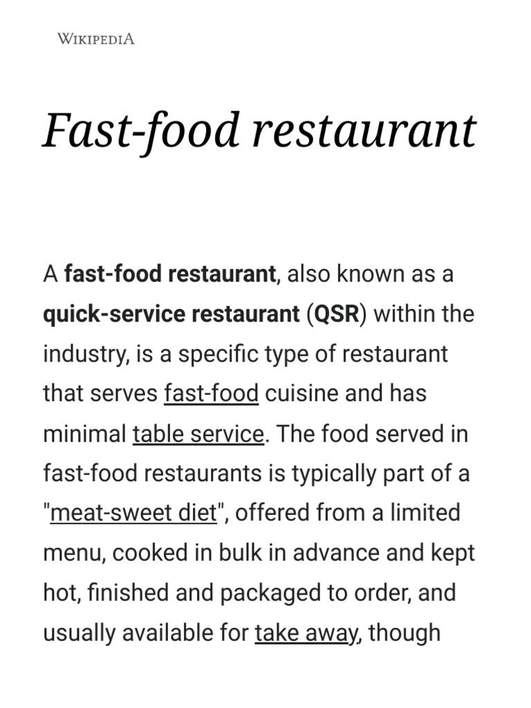 Fast-food restaurant guide to menus and cuisine | PDF | Hamburgers ...