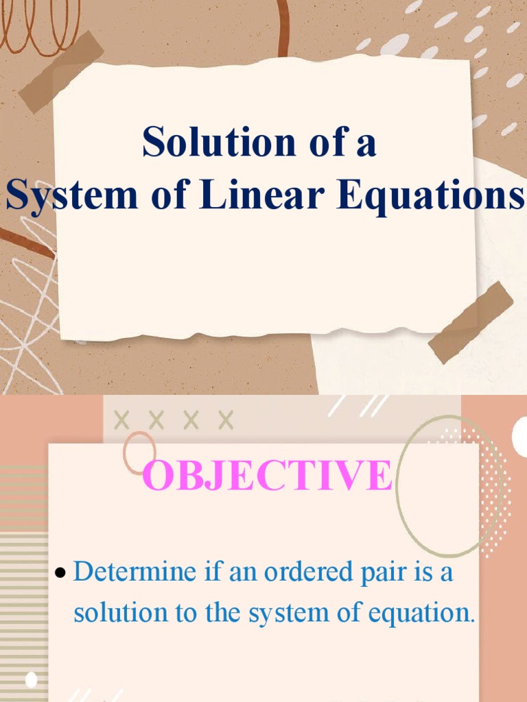 31 Solution of A System of Linear Equations 1 | PDF | Equations | System Of Linear Equations