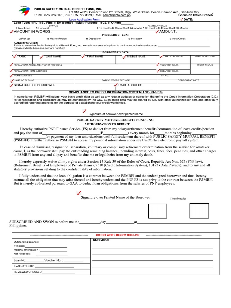 2021 NEW PSMBFI Loan App | PDF | Loans | Interest
