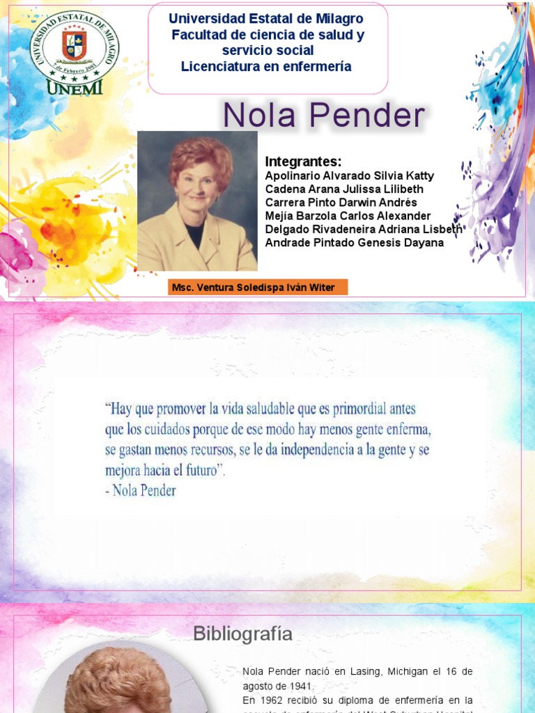 Nola Pender | PDF | Enfermería | Comportamiento