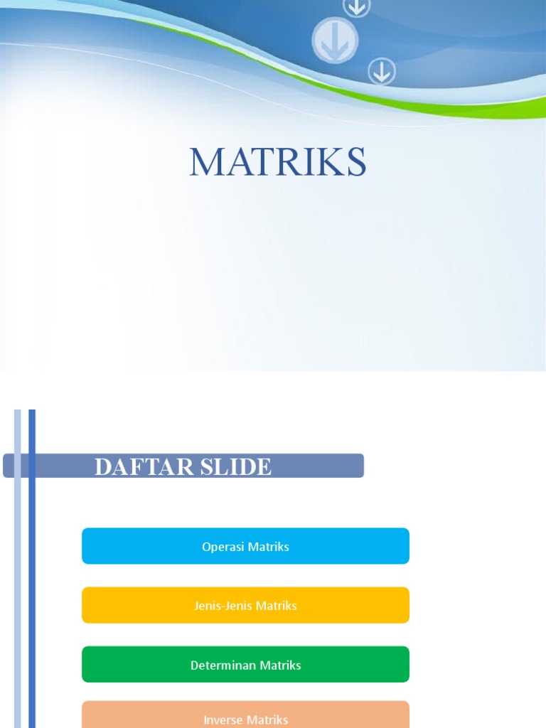 Panduan Lengkap tentang Matriks dan Operasinya | PDF