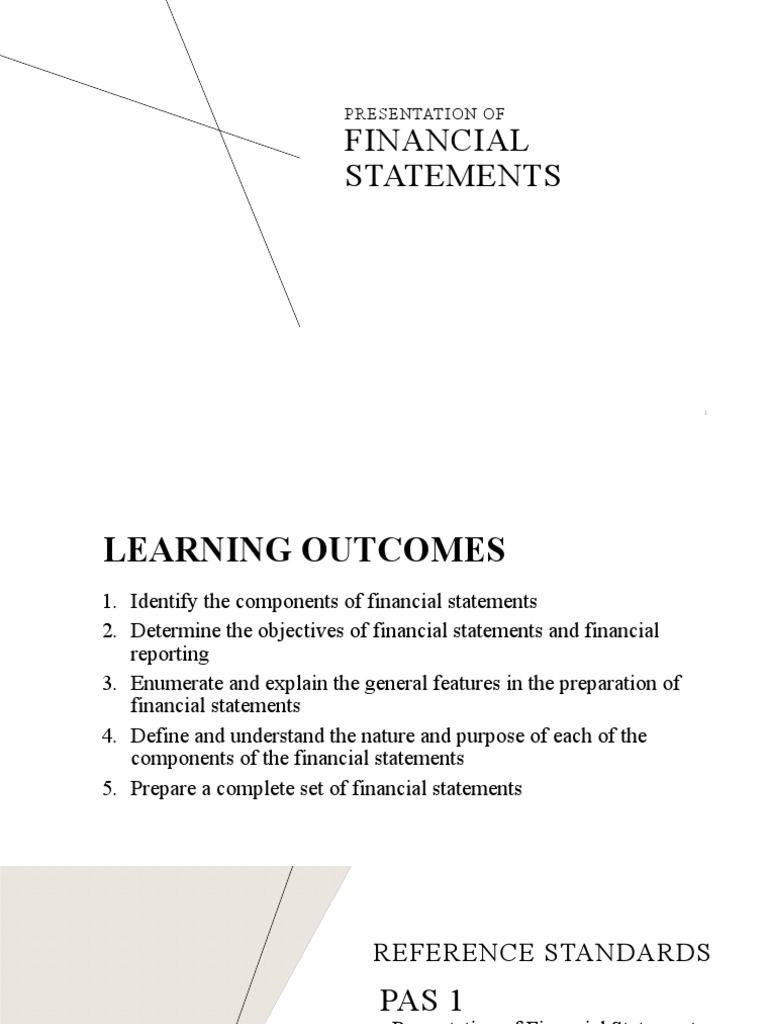 Presentation of Financial Statements | PDF | Financial Statement ...