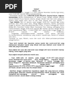 Permohonan Surat Keterangan Wasiat | PDF | Hukum