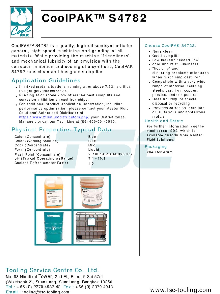 TSC CoolPAK™S4782 PDF | PDF | Materials | Secondary Sector Of The Economy