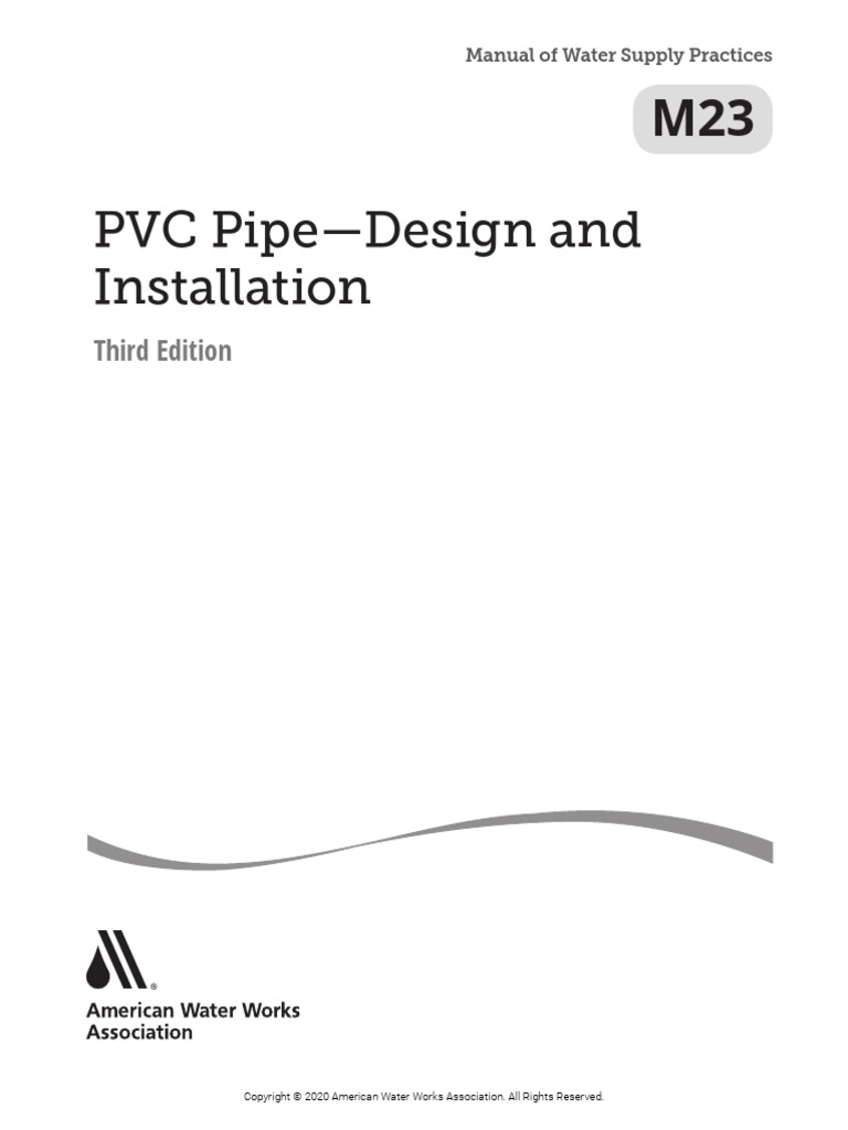 m23 PVC Pipe Design and Installation, Third Edition by Awwa Z Lib | PDF ...