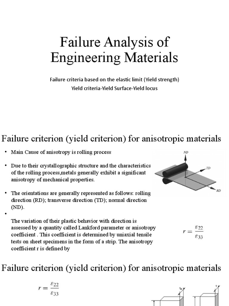 Lect 5 Failure Criteria Anisotropy | PDF | Chemistry | Anisotropy