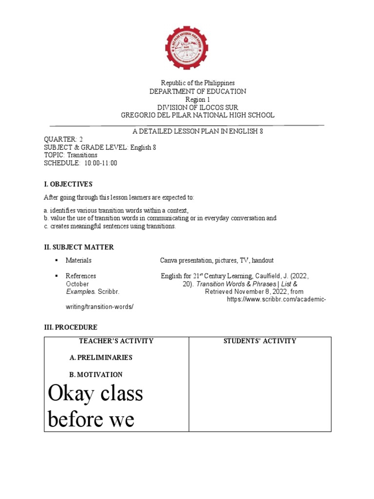 Grade 7 DLP Lesson 2 | PDF | Learning | Lesson Plan