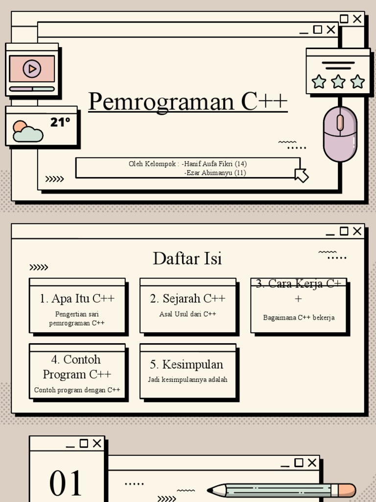 Informatika PPT Materi C++ | PDF | Seni