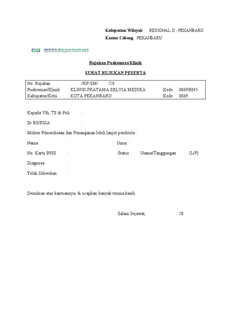 Contoh RUJUKAN MANUAL BPJS | PDF | Pengembangan Diri